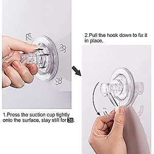 Budget & Good Reusable Shower Hook (4-Pack) Vacuum Suction Cup Hook - Razor Holder & Corner Shower Caddy Suction Cup Holds up to 22LB Bundle