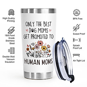 BaubleDazz New Mom Gifts for Women, Pregnancy Must Haves, Funny Dog Mom Gifts, 20 oz Stainless Steel Tumbler, Pregnancy Gifts for Expecting Mom, Gifts for New Mom, Mom to be Gift