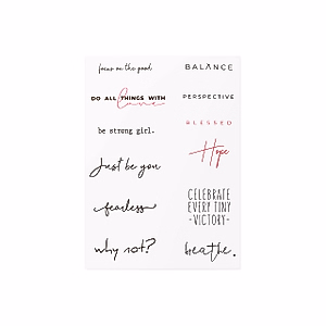 tatton.me Temporary Tattoo Set - 12 Different Designs, 4.1 x 5.8 Inch, Multi-Colored, Non-Toxic, Waterproof, Easy to Apply