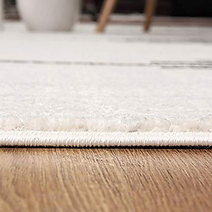 Poly and Bark Mekko 6'x9' Area Rug, 6' x 9', Mist White