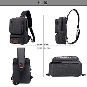 FSDWG Backpack Sling Crossbody Backpack Shoulder Bag for Men Large Capacity Wallet Cell Phone Bag