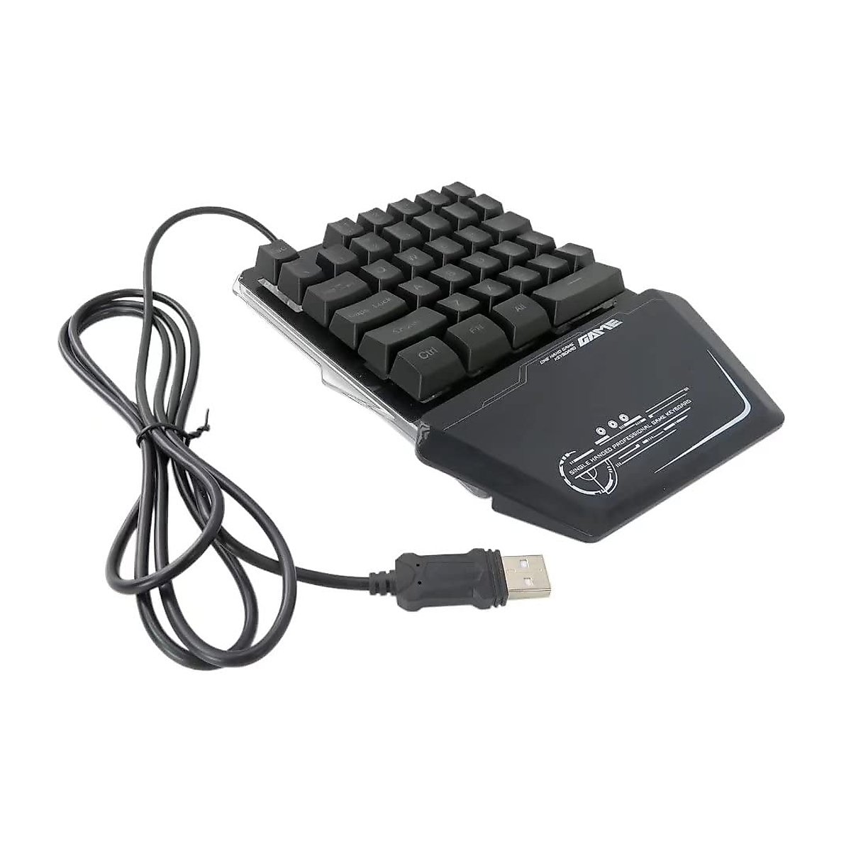 One Handed Keyboard, Jancal RGB Gaming Single-Handed Keyboard with 35 Keys for PS4/Xbox/PC, Portable Mini Left Hand Keypad RGB Backlit/Macro Definition, Wired USB Mobile Game Half Keypad