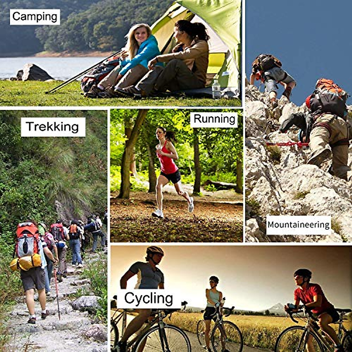 Veatree 5 Pairs Women Cushioned Moisture Wicking Socks for Hiking Trekking Running Camping Outdoor