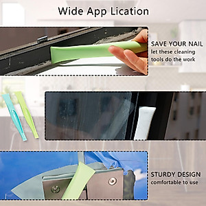 6 PCS Plastic Scraper Tool, Cleaning Scraper Tool Kitchen Perfect for Removing Stickers and Labels, Opener, Multipurpose Stiff Scraper Cleaning Gum Scraper Tool