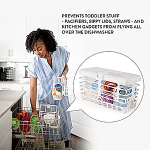 Prince Lionheart Made in USA High Capacity Dishwasher Basket for Infants Bottle Parts and Accessories 100 Percent Recycled Plastic