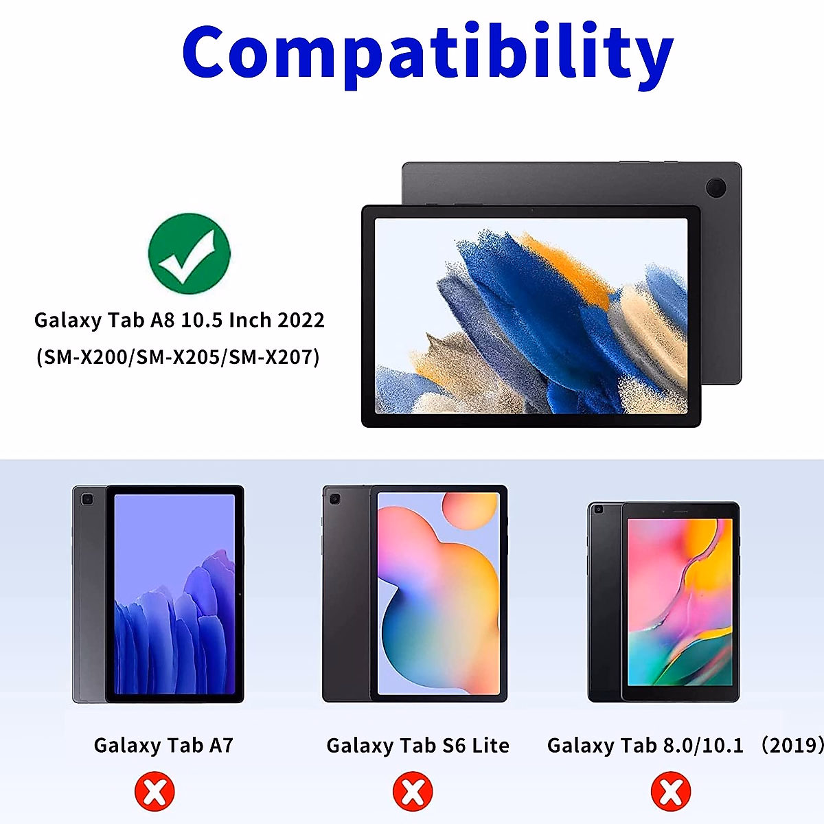 Case for Samsung Galaxy Tab A8 10.5 Inch 2022 (SM-X200/SM-X205/SM-X207) 360 Degree Rotating Swivel Stand PU Leather Cover with Auto Wake Sleep, USA Flag Eagle Constitution