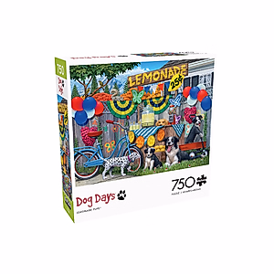 Buffalo Games - Sergio/Art Beats Studio - Lemonade Pups - 750 Piece Jigsaw Puzzle for Adults Challenging Puzzle Perfect for Game Nights - Finished Puzzle Size is 24.00 x 18.00