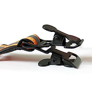 Firefighter Glove Strap | Glove Holder with Glove Leash Swivel Snap Hook,Reflective Hi-Vis Lime for Quick Access All Style Find in Melo Tough (Alligator Clip 2 head-Orange)…