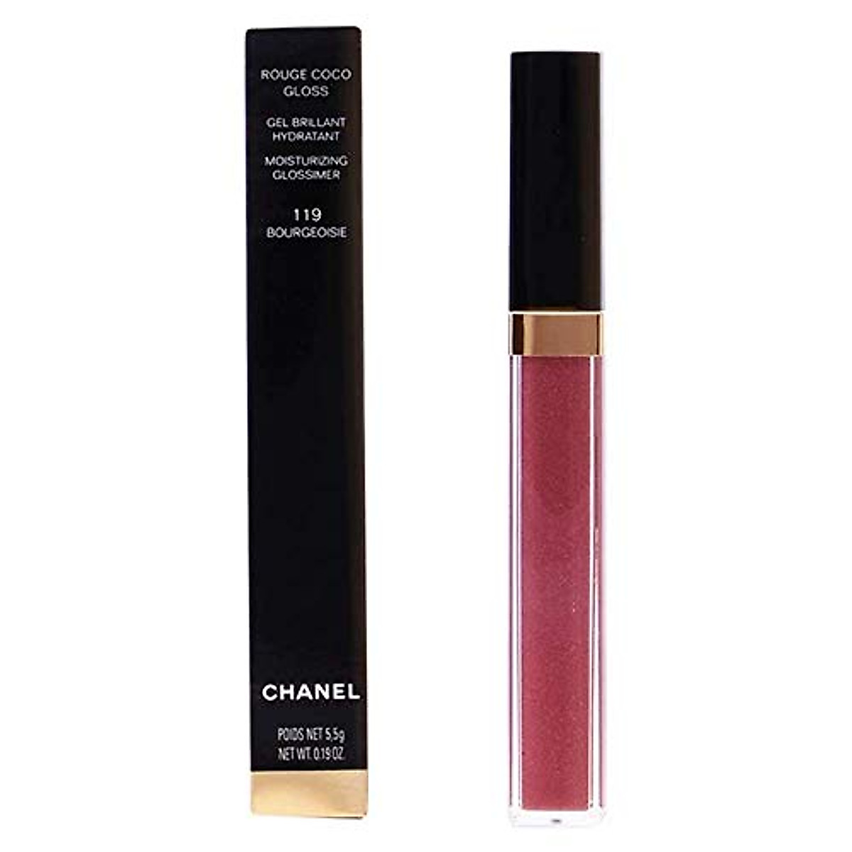 CHANEL Rouge Coco Gloss Moisturizing Glossimer, Bourgeoisie, 0.19 Oz
