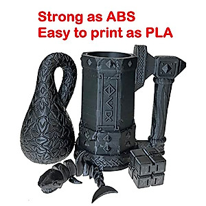 Stronghero3D ABS 3D Printer Filament 1.75mm ,,Black,1kg(2.2lbs) Accuracy +/-0.05mm for ender3 Cr10