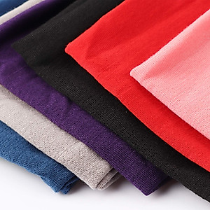 DRESHOW 6 PCS Adjustable Headbands for Women Knotted Headbands Elastic Non-Slip Fashion Hair Bands for Workout Sports Running Yoga