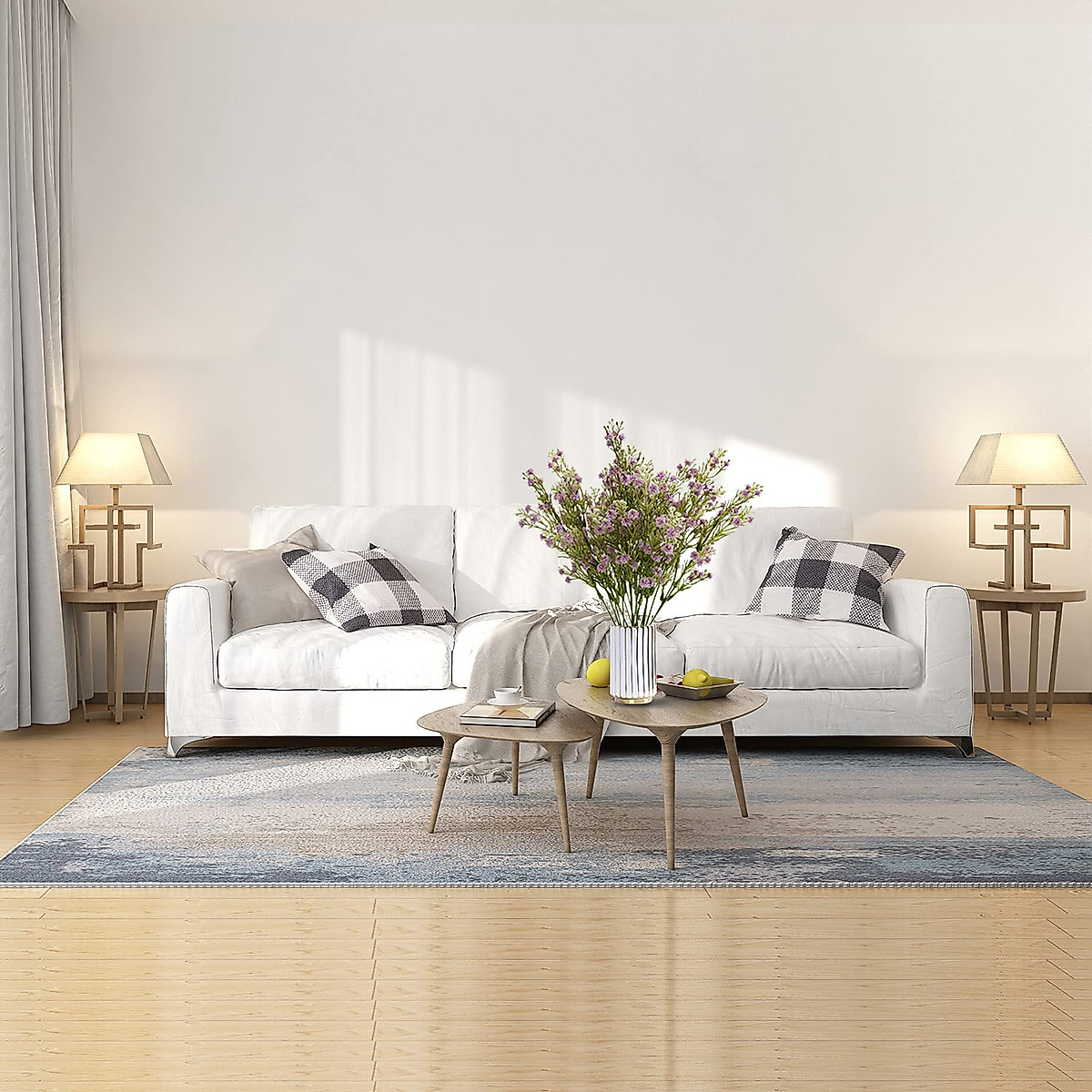 Babys Breath Artificial Flowers Bulk, 13.8 Inch 4 Pack Fake Gypsophila Artificial Flowers, Faux Flowers in Vase for Wedding Home Party Garden DIY Decoration (Purple)