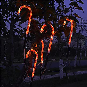 Christmas Candy Cane Lights,Solar Christmas Lights， Xmas Candy Cane Lamp Christmas Decorations， for Home Garden New Year Christmas Ornaments ，1pcs