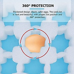Mobestech Foam Egg Cartons 2pcs Proof Crate Storage Storing Dampening Holder for Pe Padding Container Containers Practical Fixing Fixator Egg No Sound Grids Foam Resistant Kitchen Cushion