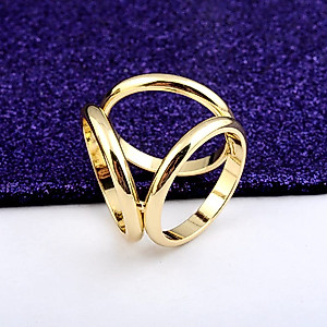 2PCS(Golden + Silver) Women Lady Girls Three Ring Fashion Scarf Ring Buckle Modern Simple Triple Slide Jewelry Silk Scarf Clasp Clips Clothing Wrap Holder