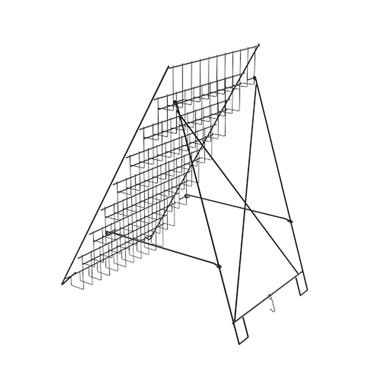 FixtureDisplays® 8-Tier Literature Holder Greeting Card Floor Stand Displays Book DVD Brochure Travel Collapsable Wire Metal Rack 1483new