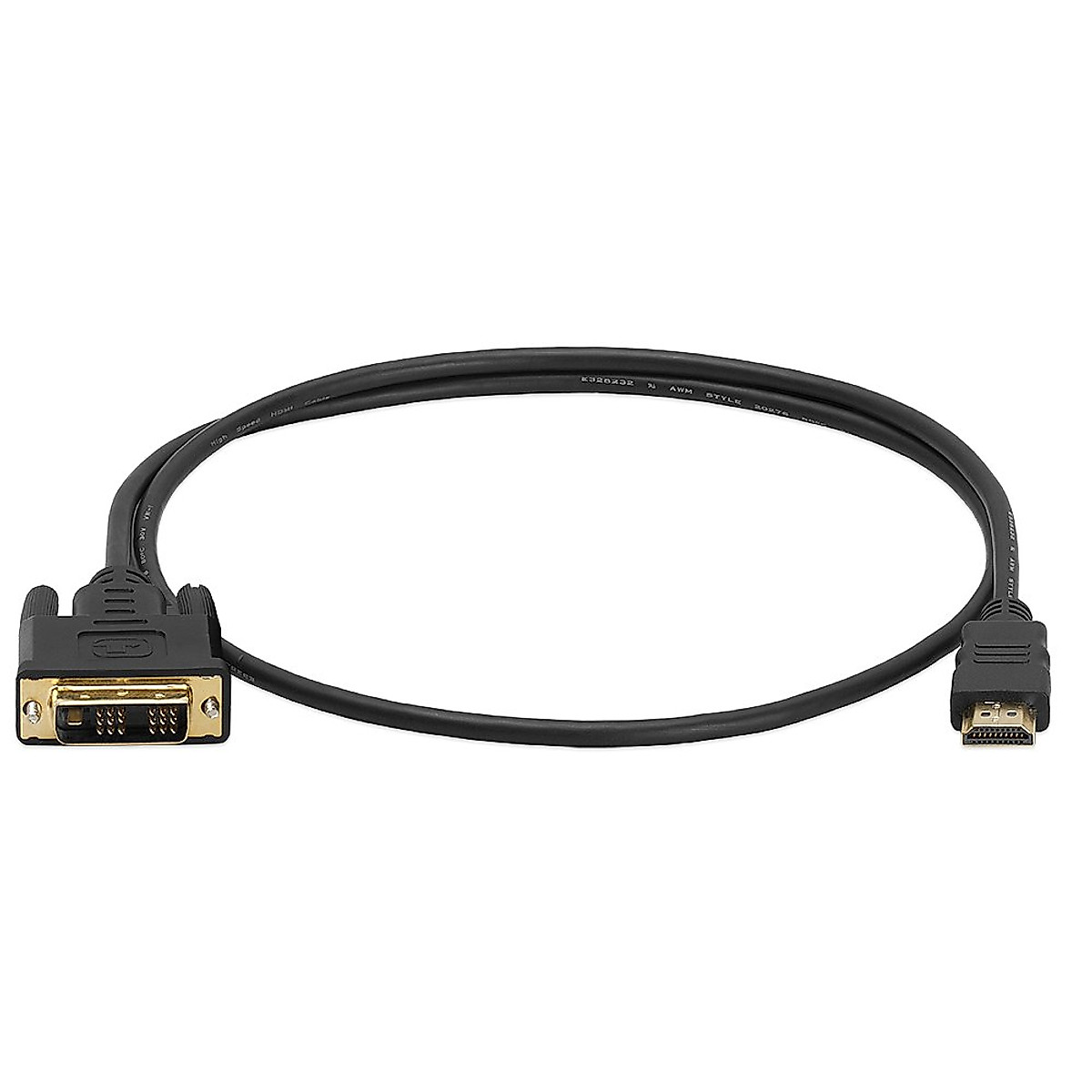 CMPLE - HDMI to DVI Adapter Cable Bi Directional High Speed Monitor Cable for PC Laptop HDTV Projector - 1.5 feet