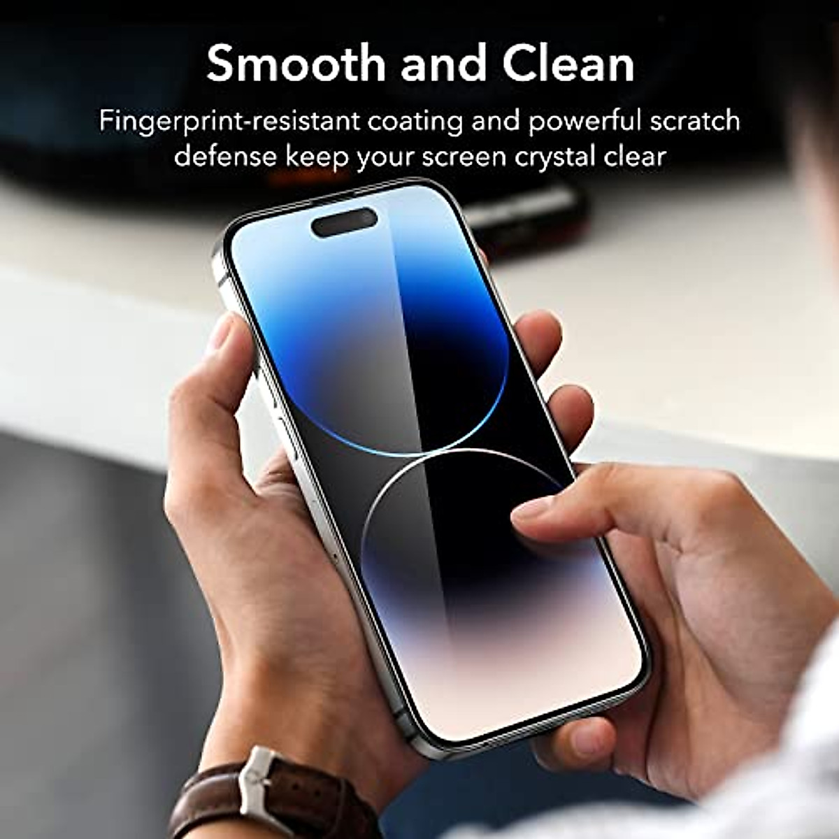 ESR Tempered Glass Screen Protector for iPhone 14 Pro (Armorite), Easy Installation Frame, Military-Grade Protection, Ultra Tough, Scratch Resistant, 2 Pack