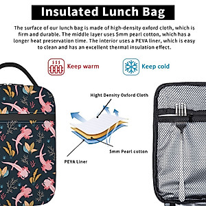 wzialfpo Axolotls Sea Fish Portable Lunch Bag For Boys And Girls,Lunch Box Tote Bag Soft Handbag,Thick Insulated Cooler Bag Lunchbag For Men Women Teens Work Outdoor Travel Picnic