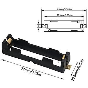 LUORNG 4PCS 18650 SMD Battery Clip Holder Box Case 18650 Battery Copper Contacts Battery Storage Box Case Holder