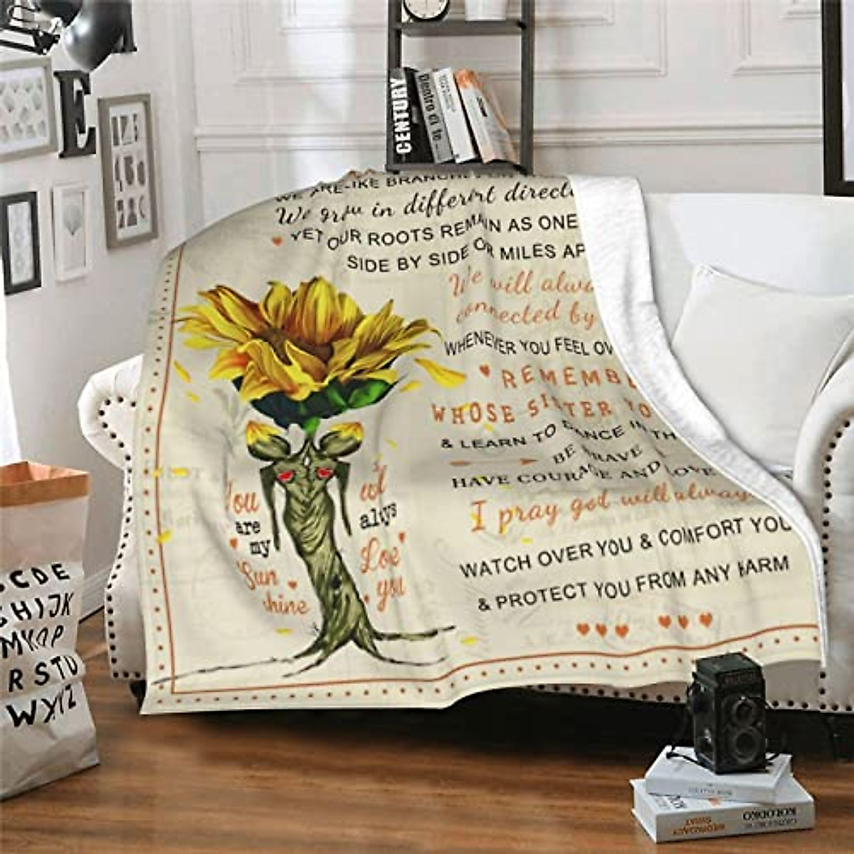 Sister Gifts,Gifts for Sister Blanket,to My Sister Blanket Birthday Gifts for Sister ,Anniversary Valentine Sister Gifts from Sister 60"X50" Galaxy Purple Sister Graduation Gift