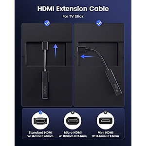 ANDTOBO HDMI Male to Female HDMI High-Speed Extension Cable for Google Chrome Cast,Roku Stick,TV Stick,Xbox,PS3/4-2Pack