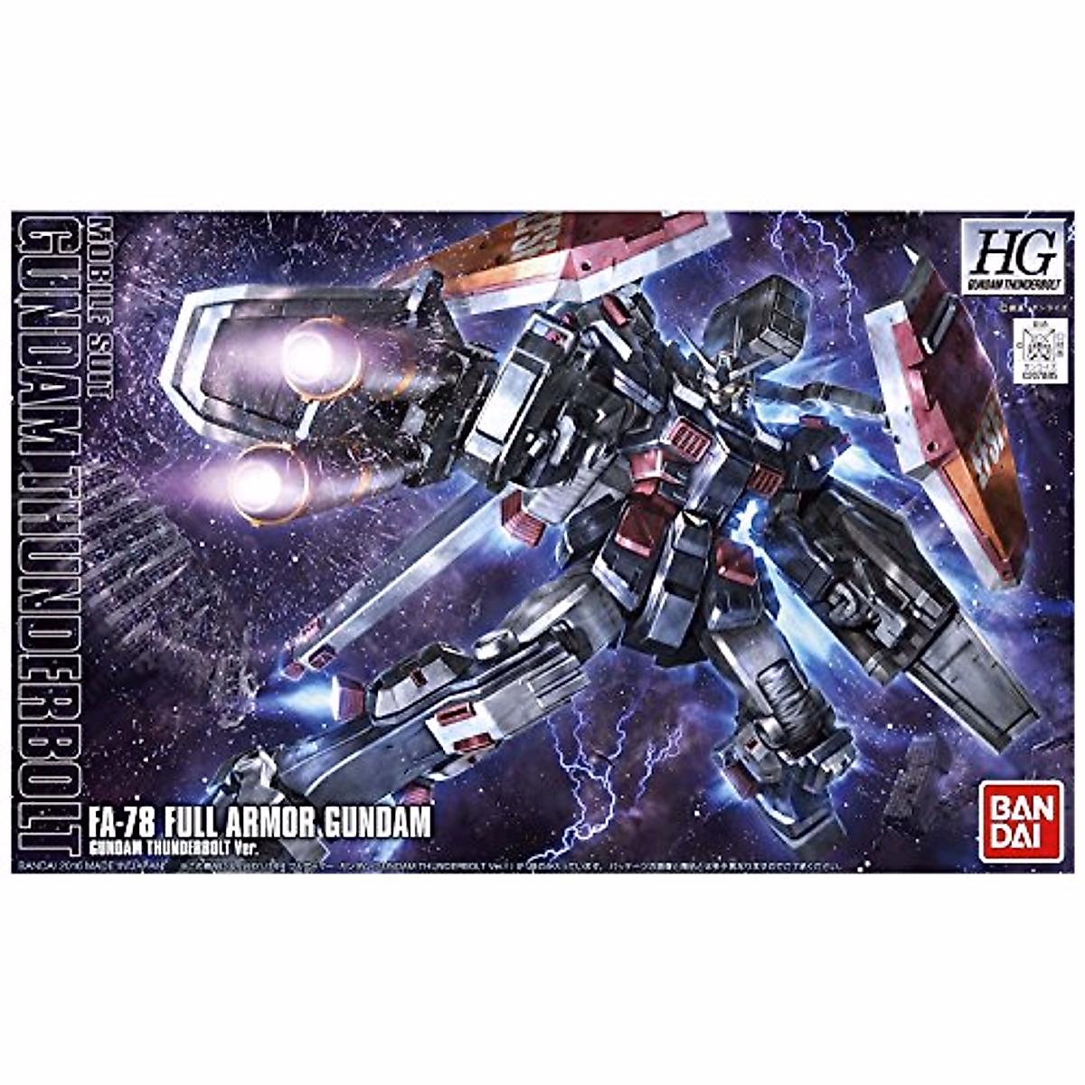 Bandai Hobby HGTB Full Armor Gundam ver Thunderbolt Anime Color Gundam Thunderbolt Building Kit (1/144 Scale)
