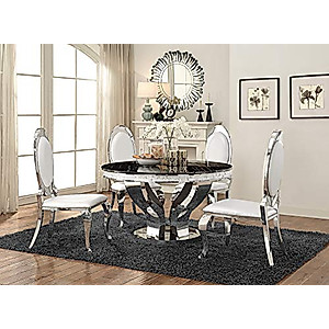 Coaster Furniture Antoine Oval Back Cream and Chrome (Set of 2) Side Chair 107872N