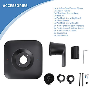 Replacement for Moen T2471BL, Shower Valve Trim Kit, Modern Shower Trim Bathroom Shower Lever Handle, Matte Black Shower Trim Kit Shower Handle, 7x7x5in