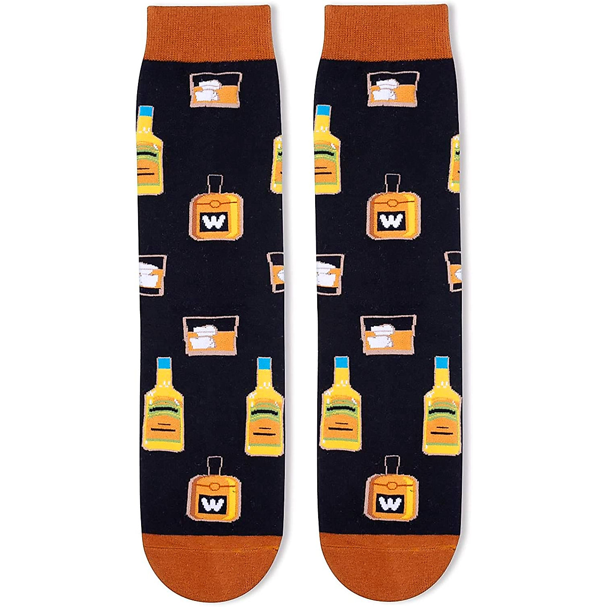 Zmart Whiskey Drinker Gifts for Men - Crazy Alcohol Socks Gifts for Whiskey Bourbon Lovers, Father's Day Drinking Gifts Ideas for Dad