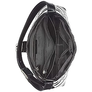 Calvin Klein Frankie Shoulder Bag, Black Quilted Grid