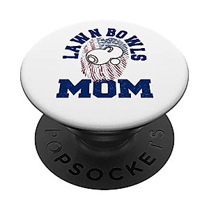 American Flag Fingerprint Patriotic Sports Lawn Bowls Mom PopSockets Swappable PopGrip