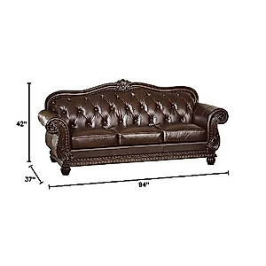 ACME Anondale Sofa - 15030 - Espresso Top Grain Leather Match
