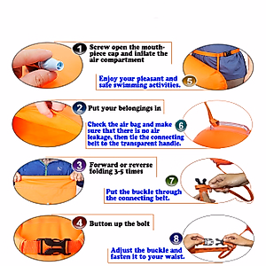 Swim Buoy for Open Water Swimmers Triathletes Kayakers Snorkelers, Swim Float for Open Water Swim Buoy Float for Swim Safety Swim Training