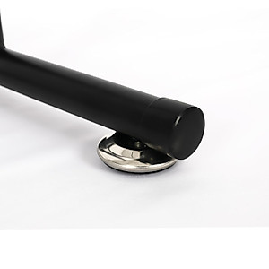 Fishat Black Lightweight Standard Rod Simple Rolling Clothes Rack, 15"D x 48"W x 58"H Metal Clothes Organizer for Dorm Bedroom Home Balcony