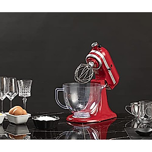 5 QT Food Grade Plastic Mixer Bowl Compatible with KITCHENAID TILT-HEAD STAND MIXERS 4.5-Quart (4.3 L) And 5-Quart (4.7 L), With Spout and Measuring Lines, Light weight, Shatter and Crack proof