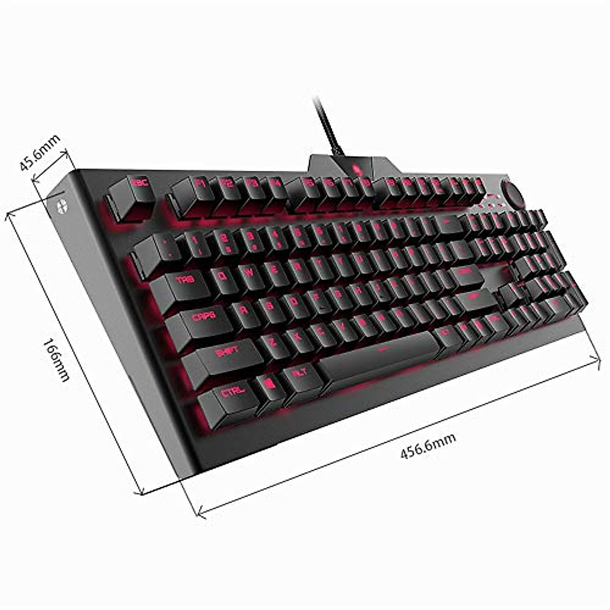 Gaming Keyboard Wired Gaming Mechanical Keyboard 104 Keys 15 RGB Backlight Cherry MX Switch 1000Hz Suitable For Office And Home Use Mechanical Gaming Keyboard ( Color : Black , Size : Red switch )
