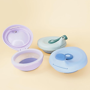 b.box NEW Fill + Feed (Sage) | Reusable Baby Food Pouch | For Toddlers & Babies 4mo+ | Silicone/Nylon Pouch, BPA Free Plastic Lid | Dishwasher & Microwave Safe | 110mL (3.7oz or ½ Cup Capacity)