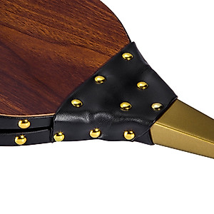 goldblue 15.5" x 6.5" Fireplace Wood Bellows Fireplace Bellows Outdoors Barbeque Grill Chimney Hand Bellow, Wood Bellows