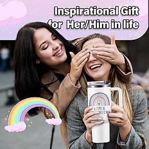 Inspirational Gifts for Women, Little Reminders You Are Enough Tumbler 40oz, Mental Health Gifts, Motivational Positive Affirmations Uplifting Recovery Healing Encourage Gift for Coworker Friend