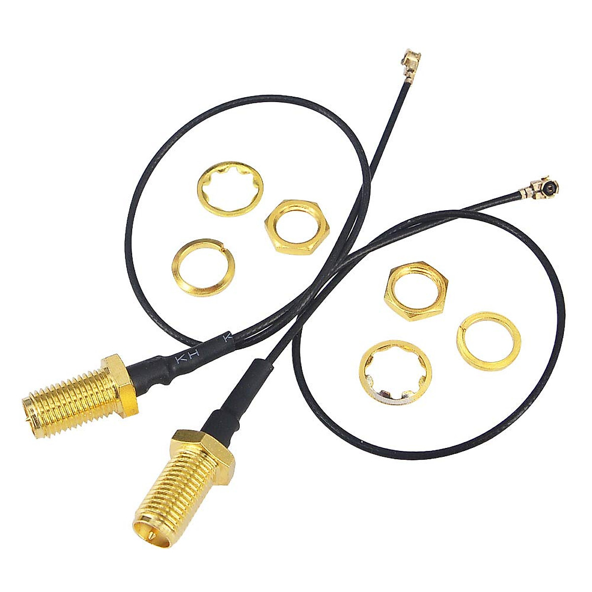 onelinkmore U.FL/IPEX/IPX Mini PCI to Reverse Polarity SMA Pigtail Antenna WiFi Router Cable Antenna NGFF Interface for WiFi Router Gateway Wireless PCIE Network Card Pack of 2