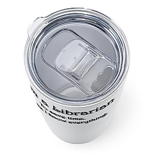 CafePress I Am A Librarian Stainless Steel Travel Mug 20 oz. Insulated Stainless Steel Coffee Tumbler