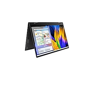 ASUS Zenbook 14 Flip OLED Ultra Slim Laptop, 14” 2.8K 16:10 OLED Touch Display, AMD Ryzen 7 6800H CPU, 16GB RAM, 1TB SSD, NumberPad, Windows 11 Home, Jade Black, UN5401RA-DB74T