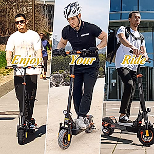 iENYRID Commuter Electric Scooter for Adults with Seat, 800W e Scooter up to 28 mph, 31 Miles with 48V UL Certified Battery, Folding Electric Scooter for Adults 10 inch Pneumatic Tires, Ship from US