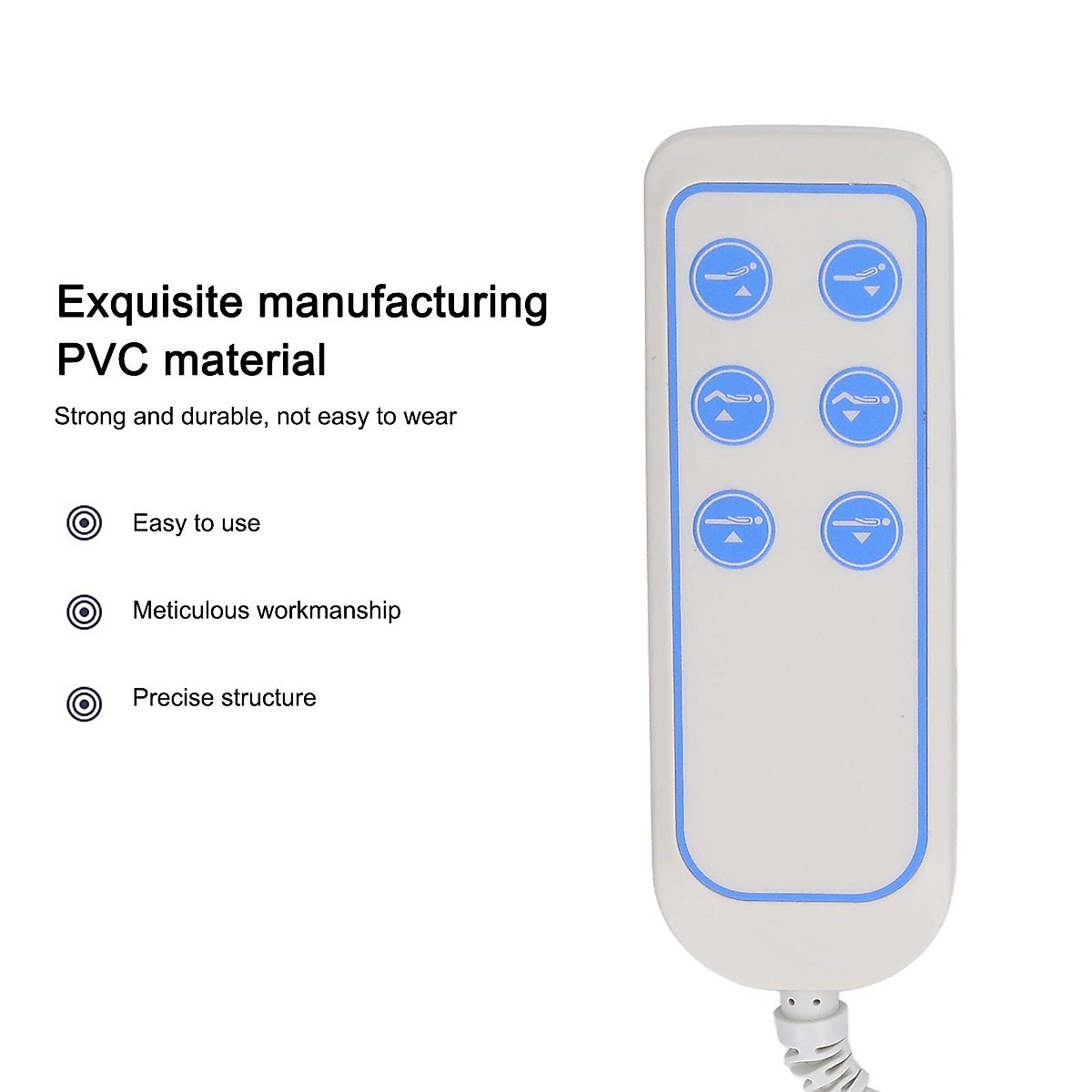 Lifting Bed Controller, Hospital Bed Remote Control 6 Button Remote Hand Control Controller with 8 Pin Plug Replacement Lift Chair or Power Recliner Hand Control Compatible with Pen faders and contro