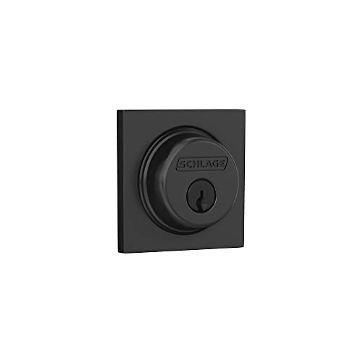 Schlage B60 N COL 622 Deadbolt with Collins Trim, Keyed 1 Side, Highest Residential Security, Matte Black
