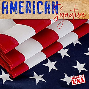 American flag and pole kit set: Includes a 3x5 ft US flag made in USA, 6 ft aluminum tangle free spinning flag pole with carabiners, and flagpole holder wall mount bracket (Black)