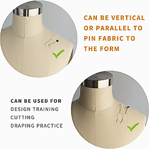 lavandeform Half Scale Dress Form（Not Adult Full Size） 1:2 Miniature Sewing Half Size Mannequin. straightly into Body Inside, Fully Pinnable Dressmaker Dummy. (Black)