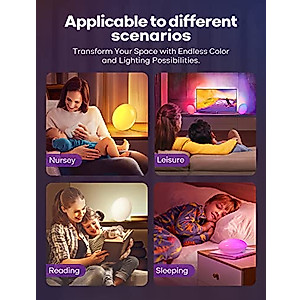 Dekala Baby Night Light for Kids Dimmable Night Lights, Sleep Aid Toddler Night Light for Nursery Boys and Girls, Table Lamp Ambient ARGB Decorate Room for Children (Without APP)