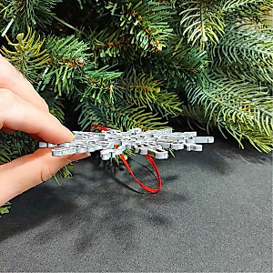 Penis Snowflake Ornament - Funniest Ornament of The Century, Funny Snowflake Ornament for Christmas Tree Car Rearview Mirrow Hanging Pendant Decorations, Christmas Snowflakes Ornament,Ø5.11in (A)